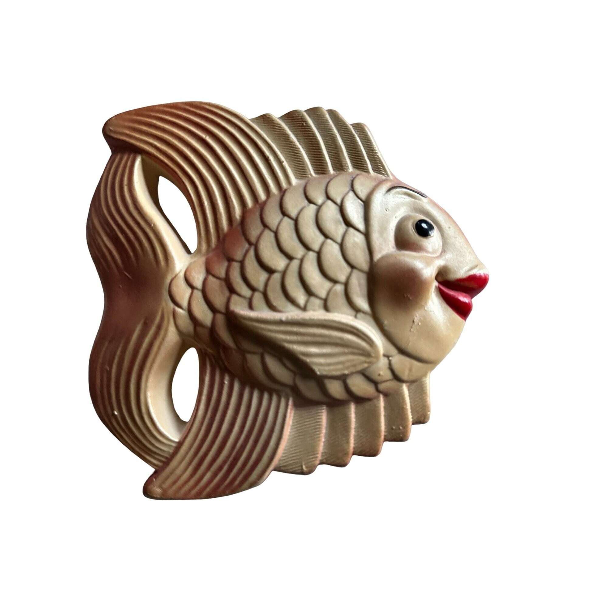 Vintage Two Chalkware Fish Plaques Wall Hanging Decor - Etsy