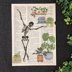 Dancing Skeleton Dictionary Print (set of 3) - Etsy
