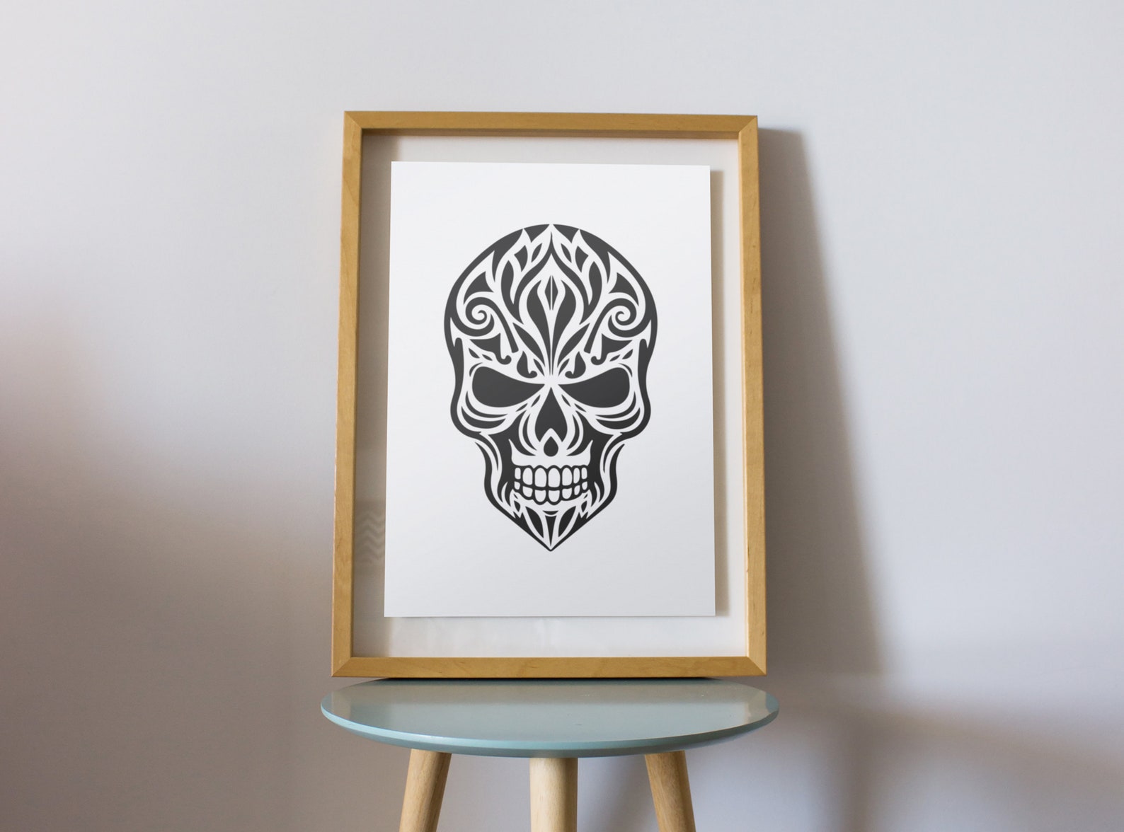 Tribal Skull SVG Halloween Decor Spooky Native American Style Graphic ...