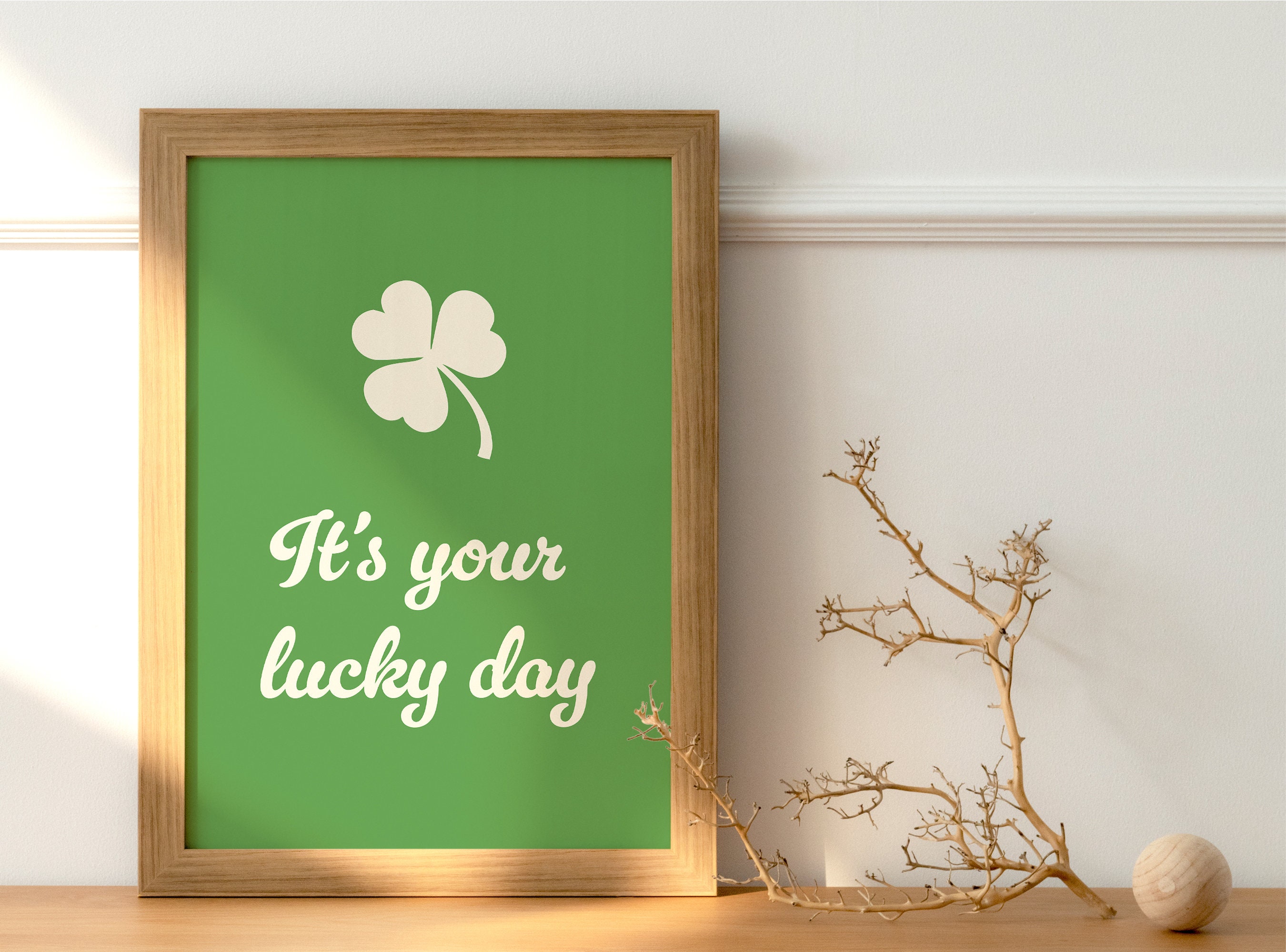 Lucky Day Printable Wall Art Cute Apartment Decor Indie Room Decor Life ...