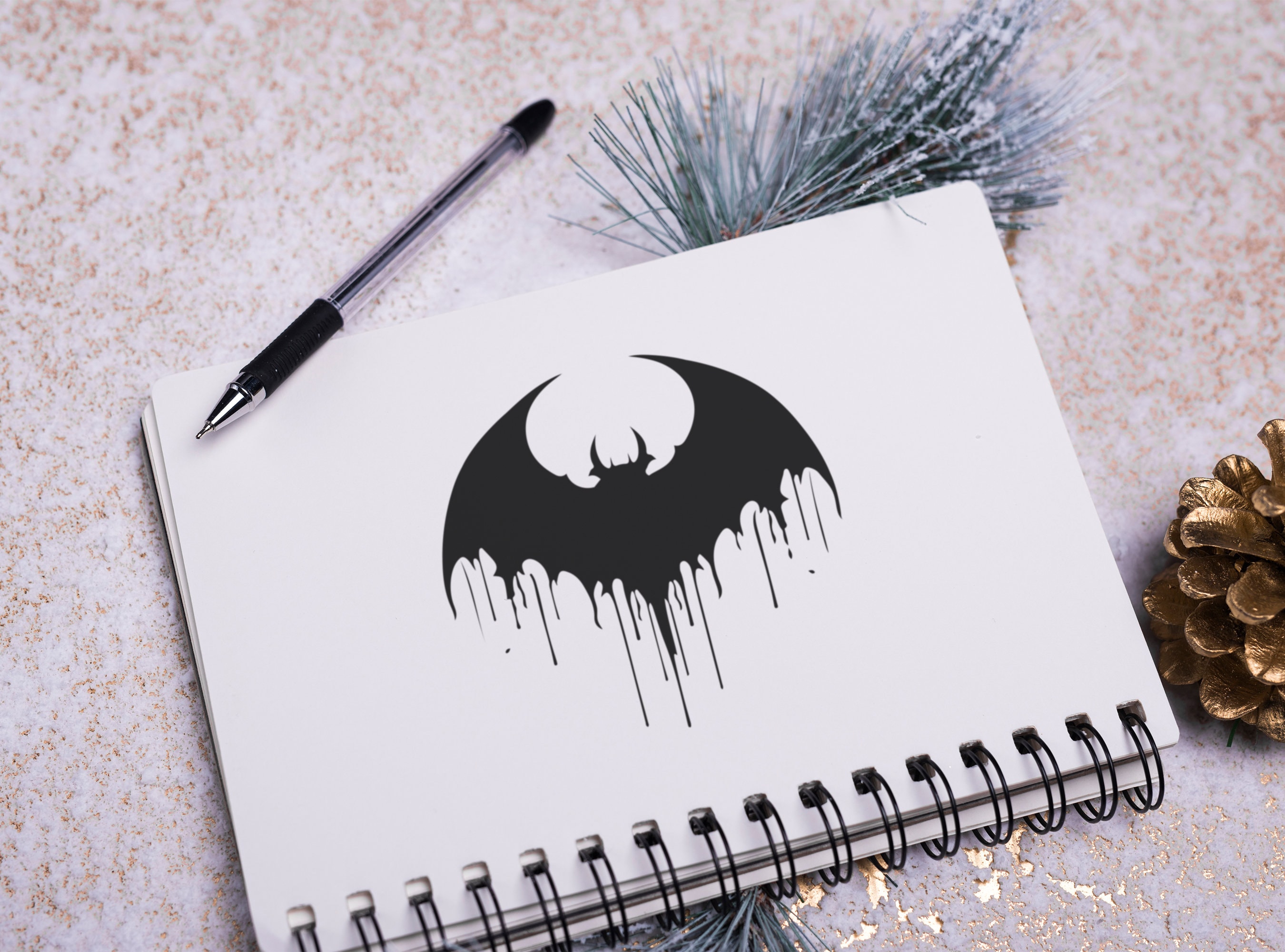 Bleeding Bat SVG Blood Dripping Bat Silhouette Haunted House Decor Svg ...