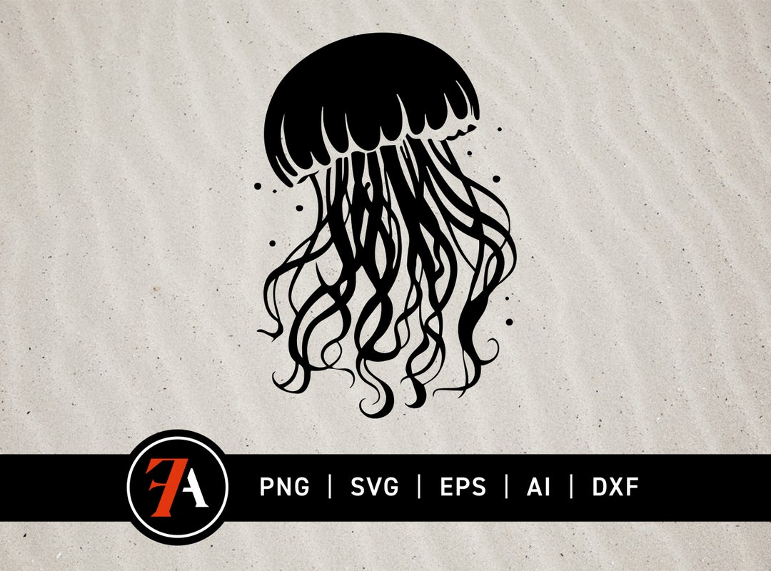 Jellyfish Svg Jellyfish Art Jellyfish Wall Art Crochet Jellyfish Decor ...
