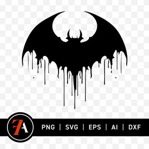 Bleeding Bat SVG Blood Dripping Bat Silhouette Haunted House Decor Svg ...