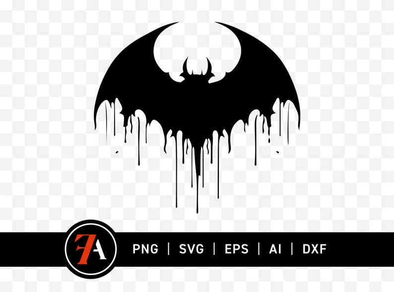 Bleeding Bat SVG Blood Dripping Bat Silhouette Haunted House Decor Svg ...