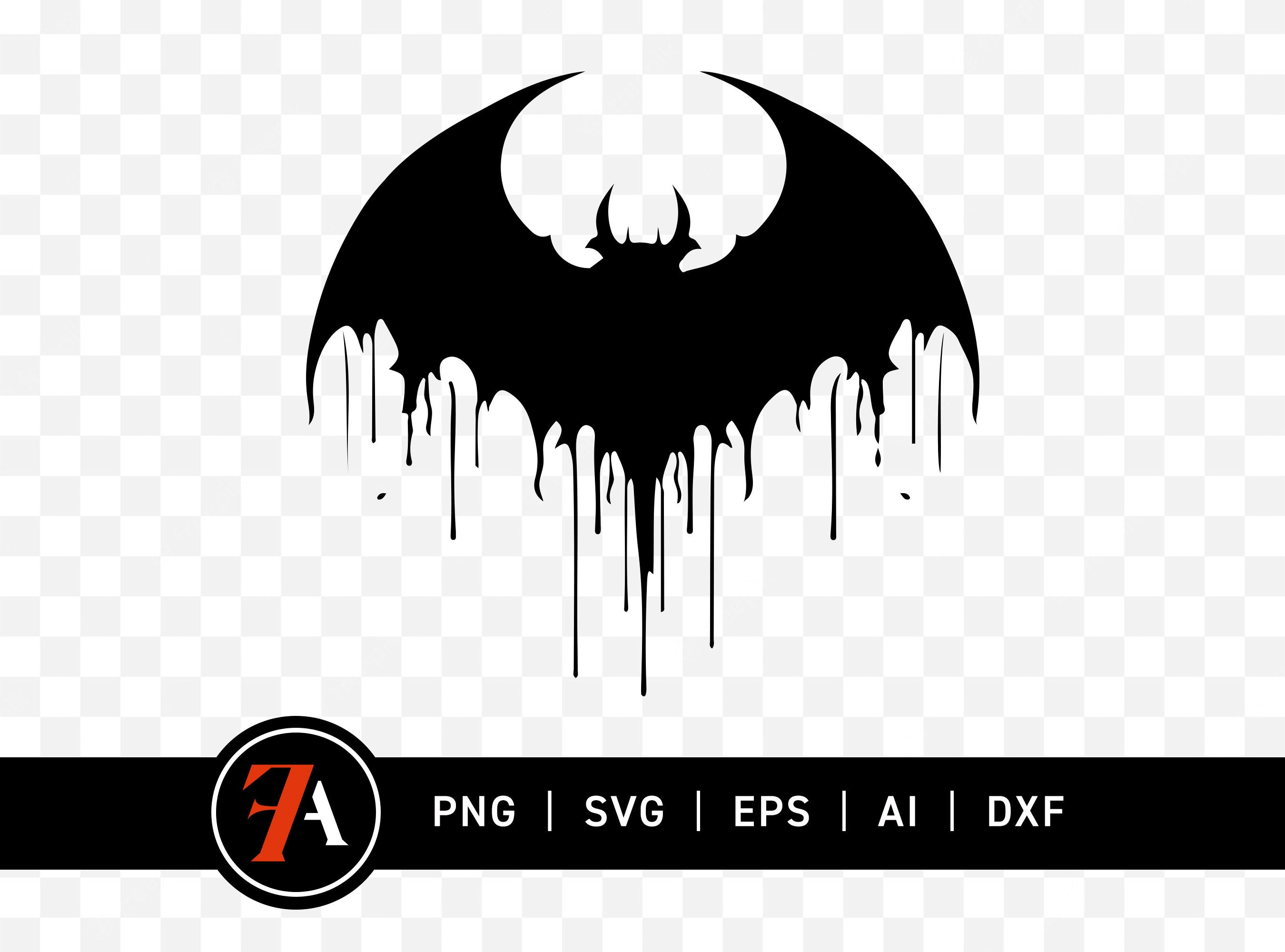 Bleeding Bat SVG Blood Dripping Bat Silhouette Haunted House Decor Svg ...