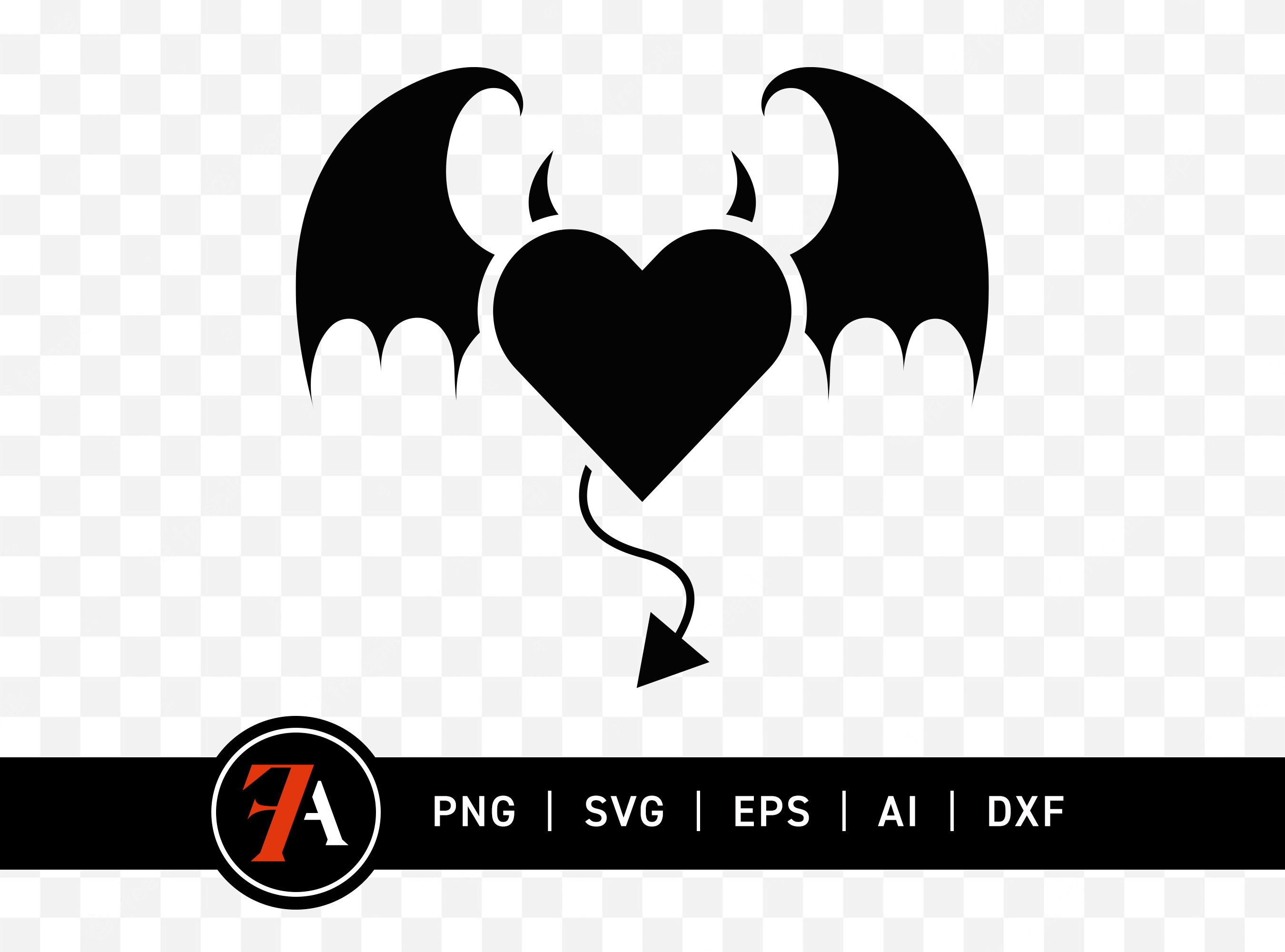 Devil Heart Svg Valentines Svg Heartbreak Anti Valentines Day Heart ...
