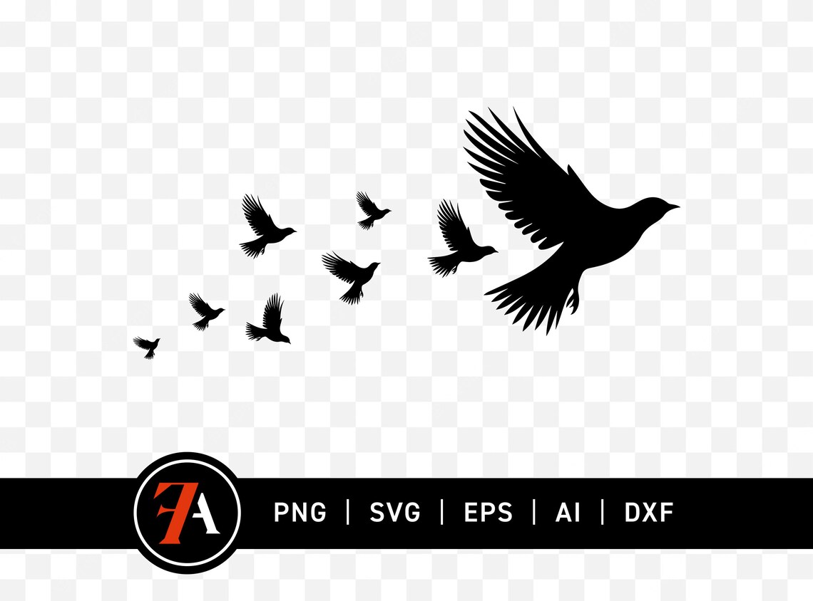 Bird SVG Cartoon Birds Layered Birds Svg Bluebird Bird Clipart Flying ...