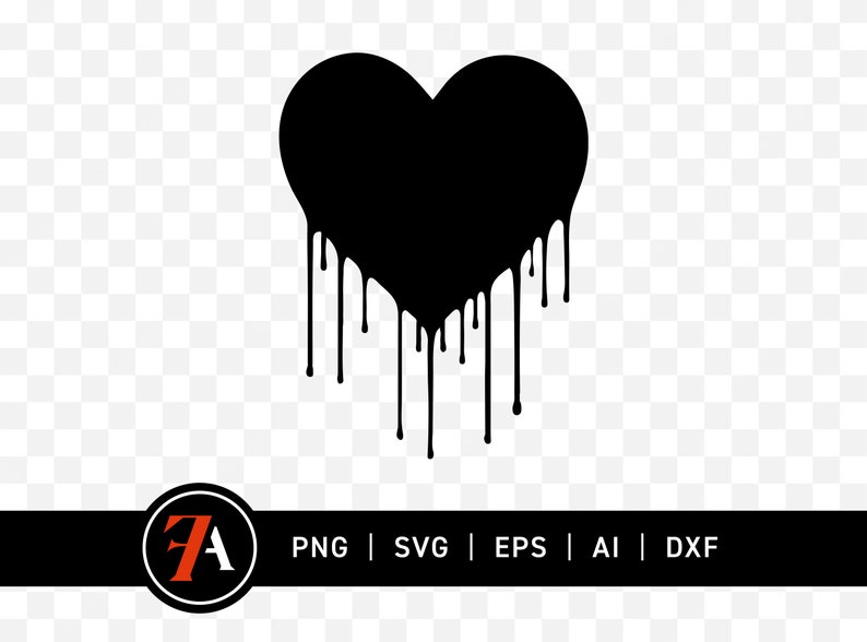 Bleeding Heart Svg Heartbreak Valentine Svg Anti Valentines Day ...