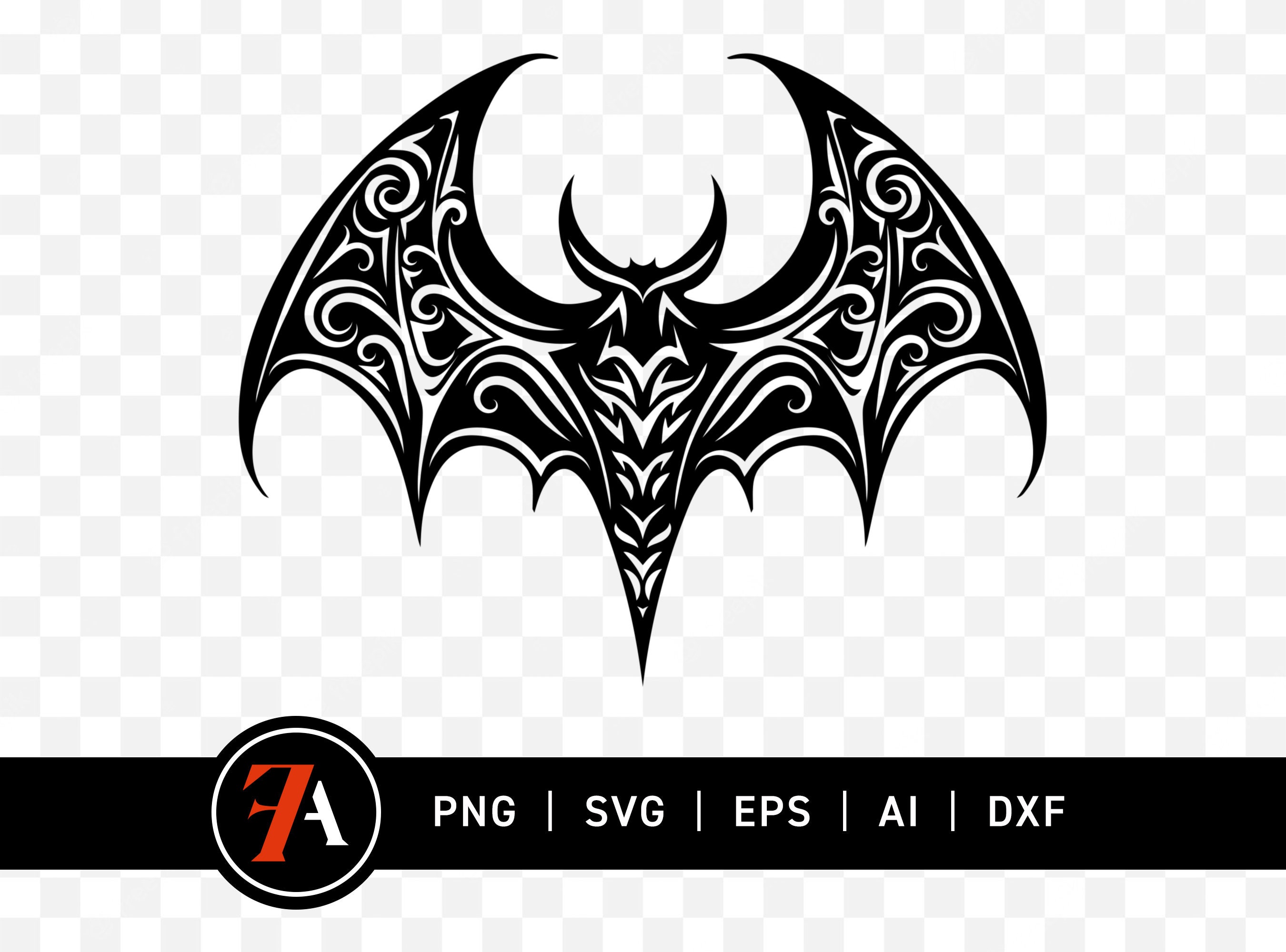 Halloween Bat SVG Spooky Halloween Svg Creepy Bat Silhouette Design for ...