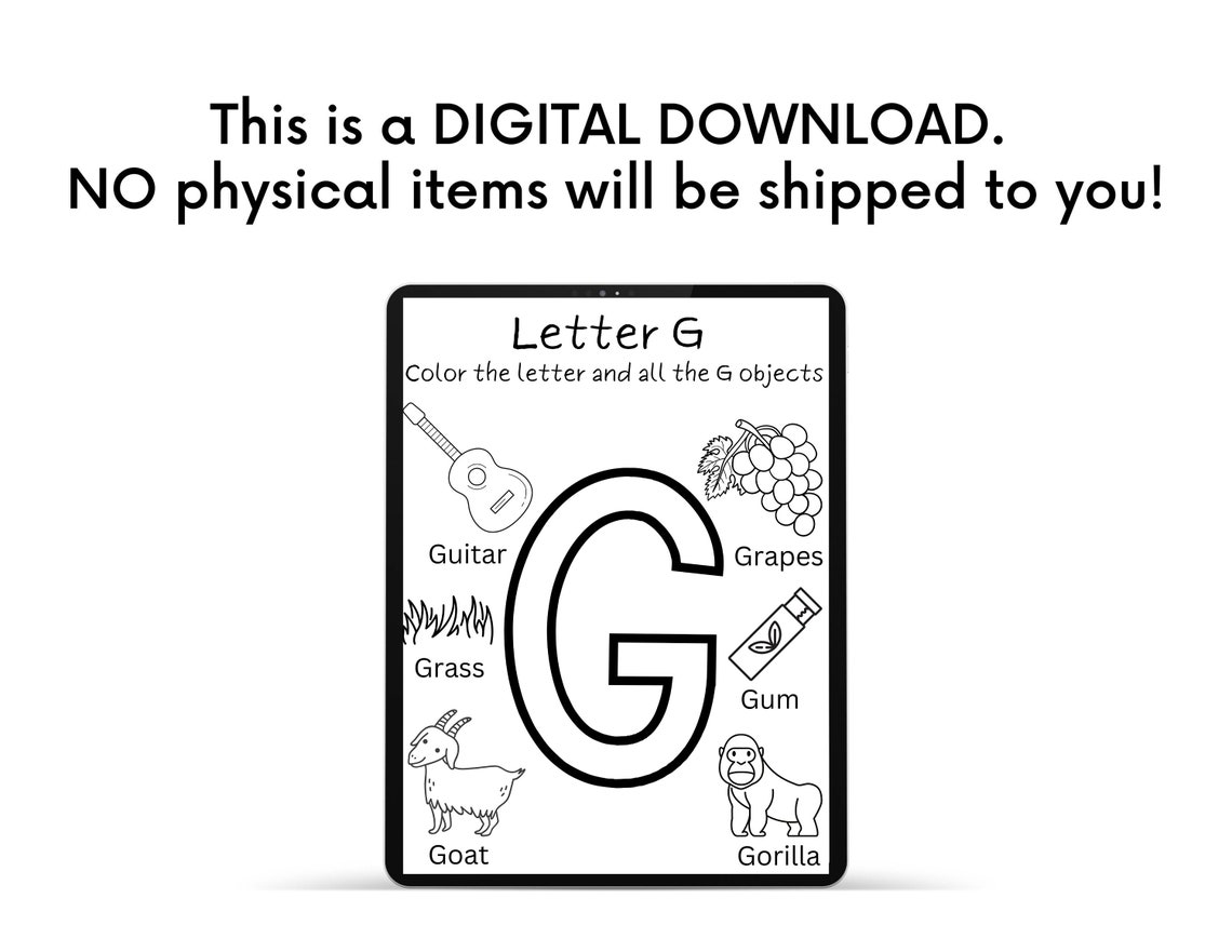 Pack of 26 Printable Alphabet Worksheets, Pre-k, Kindergarten, Letter ...