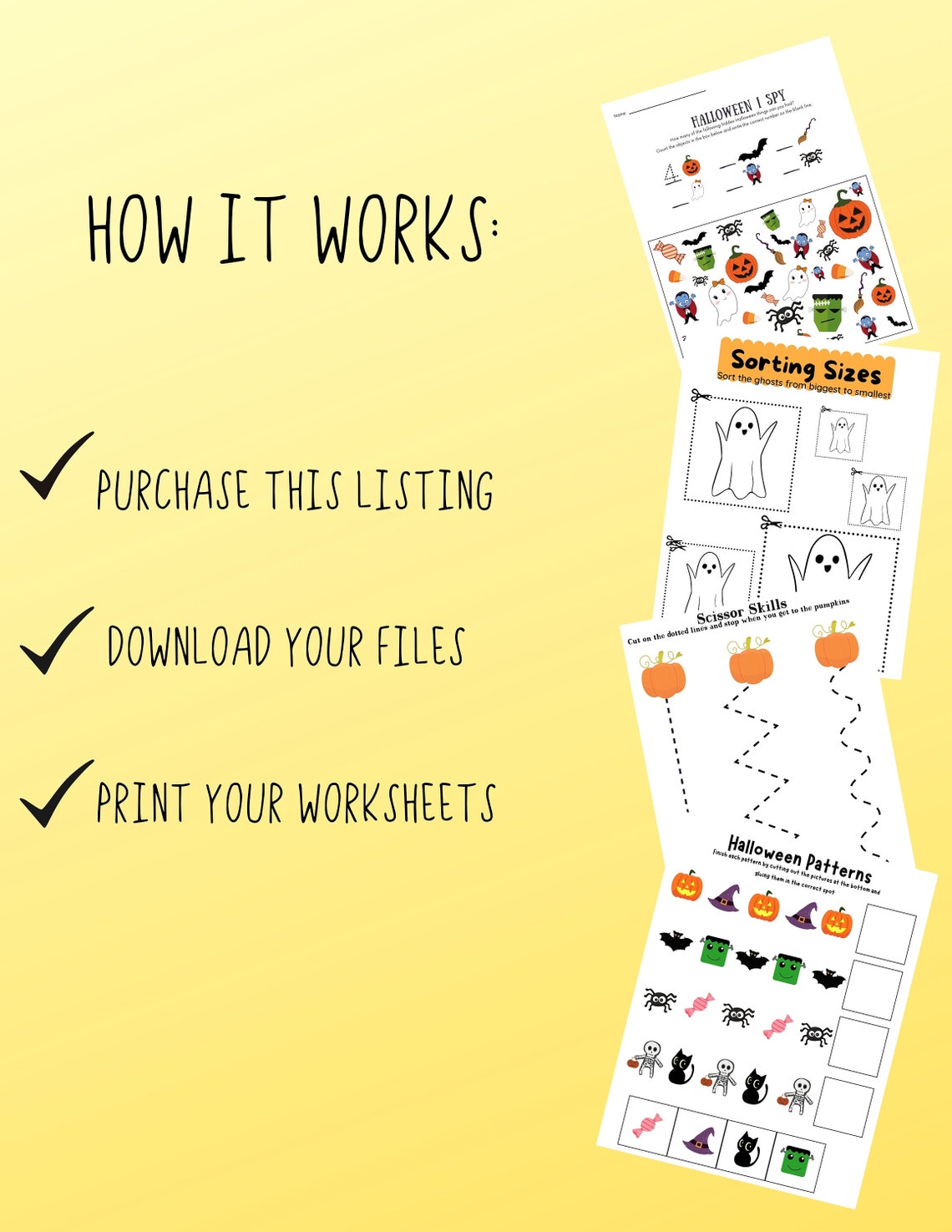 Pack of 15 Printable Worksheets, Pre-k, Kindergarten, Worksheets ...