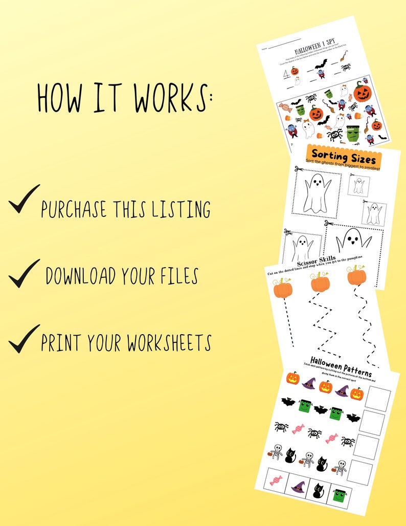 Pack of 15 Printable Worksheets, Pre-k, Kindergarten, Worksheets ...