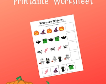 Printable Kindergarten Halloween Worksheet Workbook Activity - Etsy