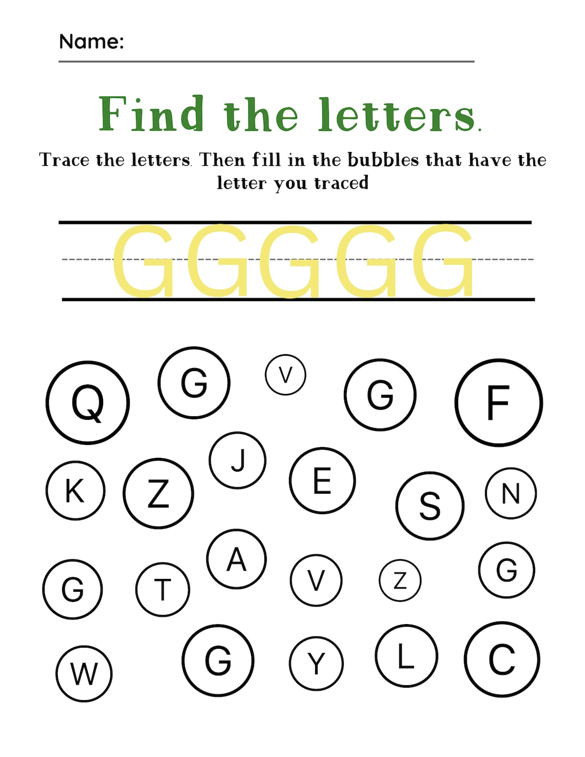 Printable Alphabet Worksheet Pack, A Z, Trace and Match Letters ...