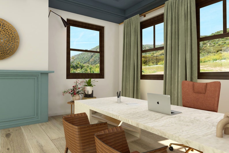 Complete ADU Interior Design Office 3D Rendering Back House - Etsy