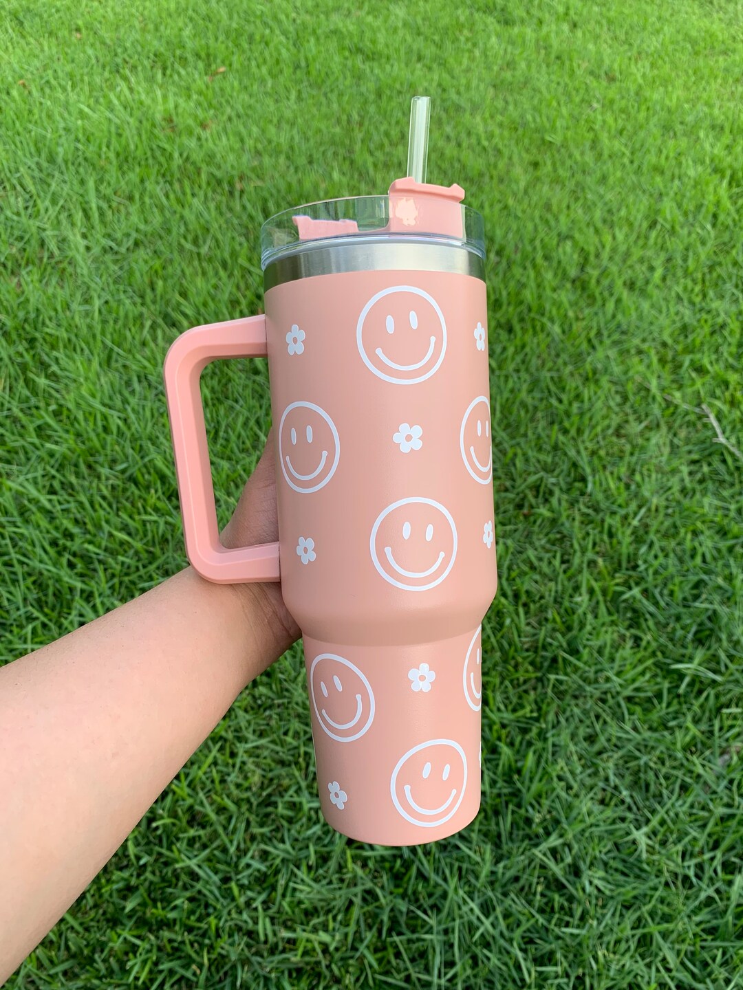 Smiley Stanley Cup Stickers, Simple Modern Cup Smiley Decals, Stanley ...