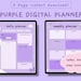 Cute Purple Digital Planner, Printable Daily and Weekly Planner, Purple ...