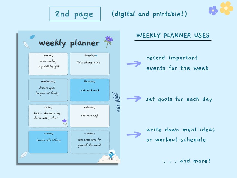 Pastel Digital Planner Bundle, Cute Pastel Planners, Pastel Printable ...