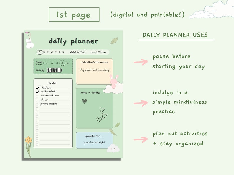 Pastel Digital Planner Bundle, Cute Pastel Planners, Pastel Printable ...
