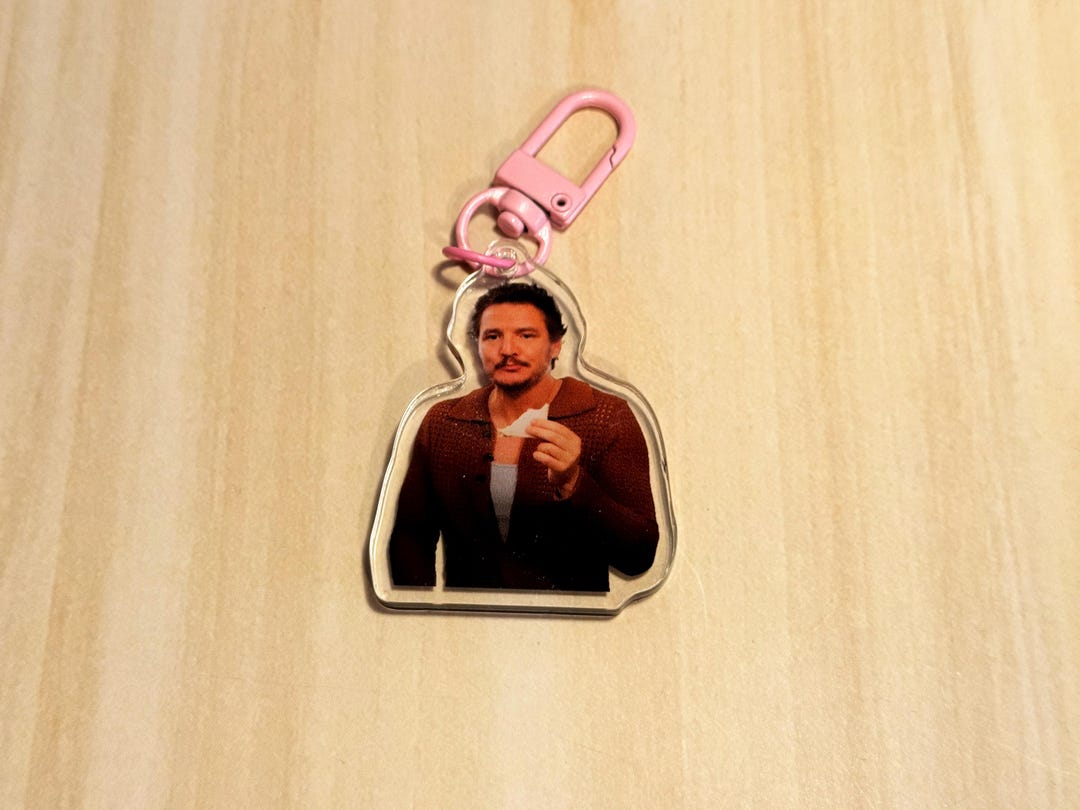 Pedro Pascal Eating Toast Acrylic Keychain - Etsy