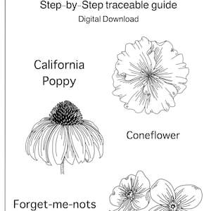 How to Draw Wildflowers PRINTABLE DIGITAL DOWNLOAD Worksheet ...