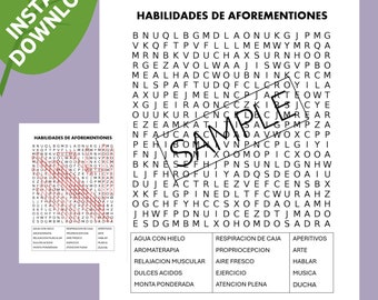 Coping Skills Word Search - Adults & Teens - Etsy