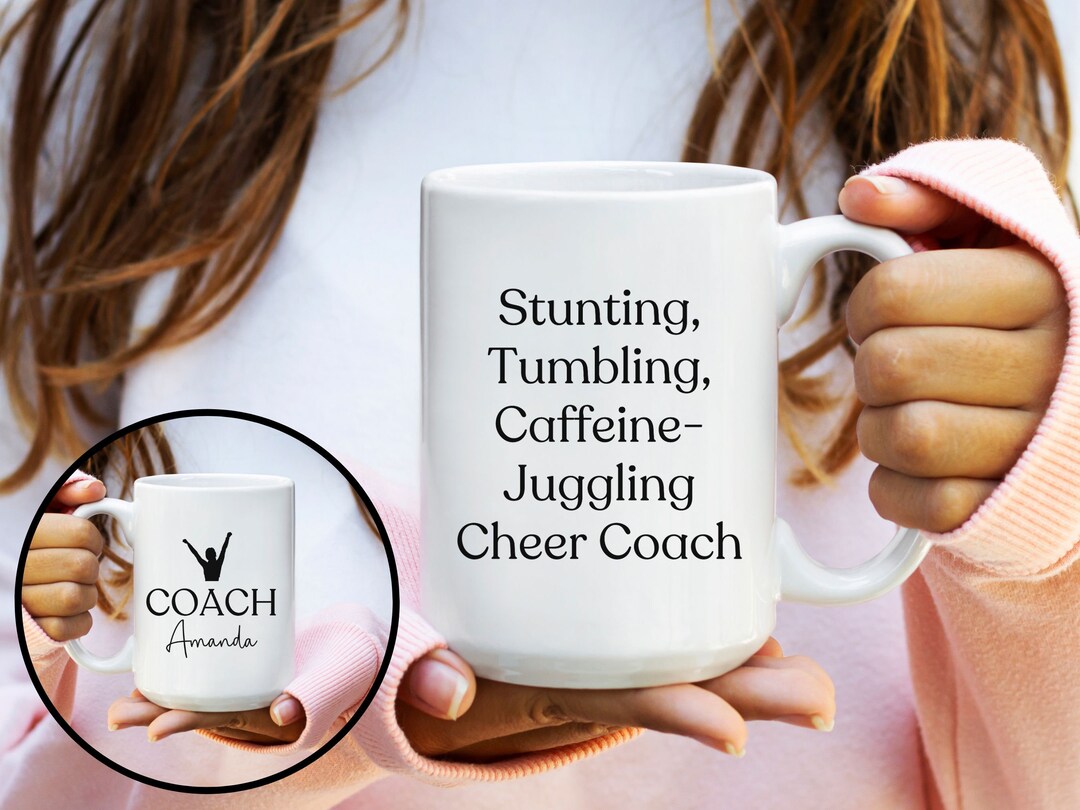 Custom Cheer Coach Mug Personalized Cheer Cup Personalized Cheer Gift ...