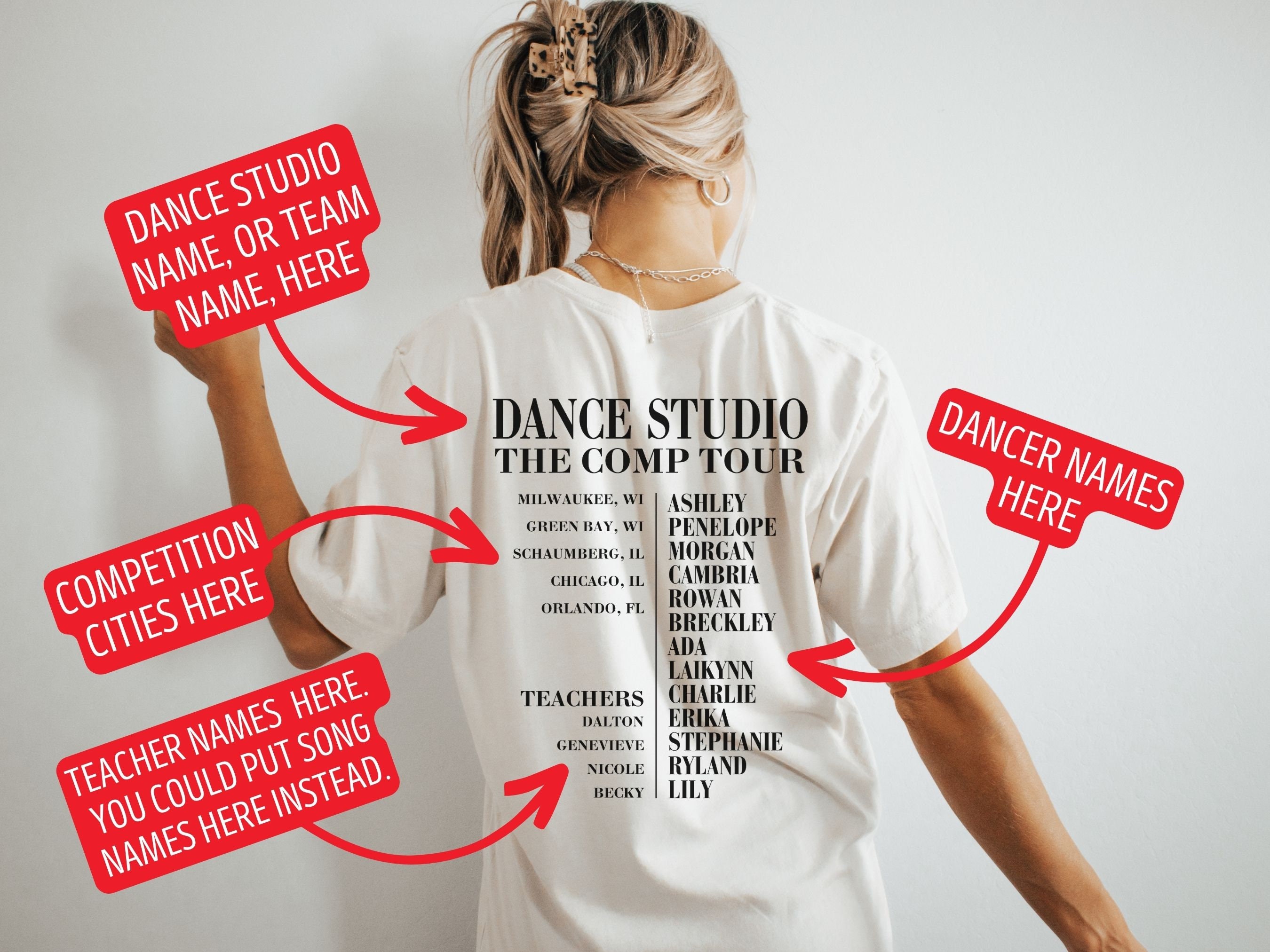 Personalized Dance Shirt Custom Dance Competition Shirt Personalized ...