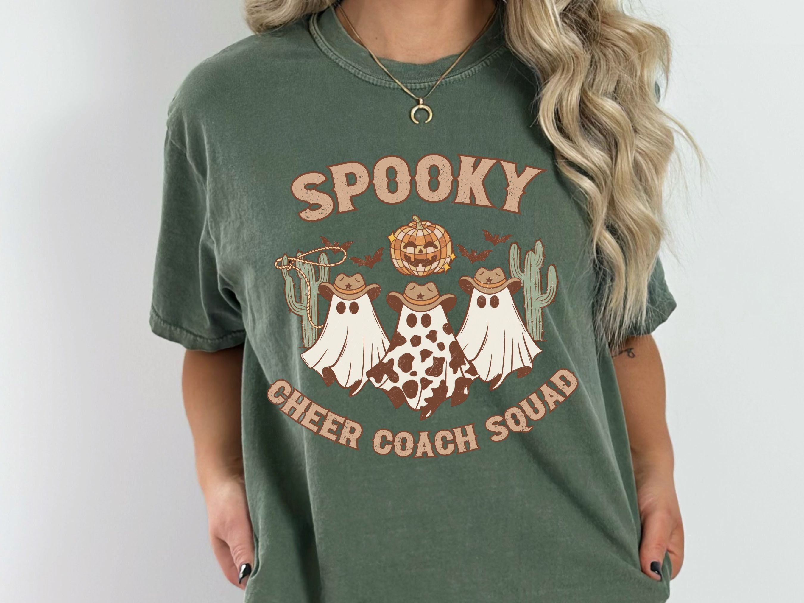 Spooky Cheer Coach Squad Halloween Comfort Colors Halloween Western ...