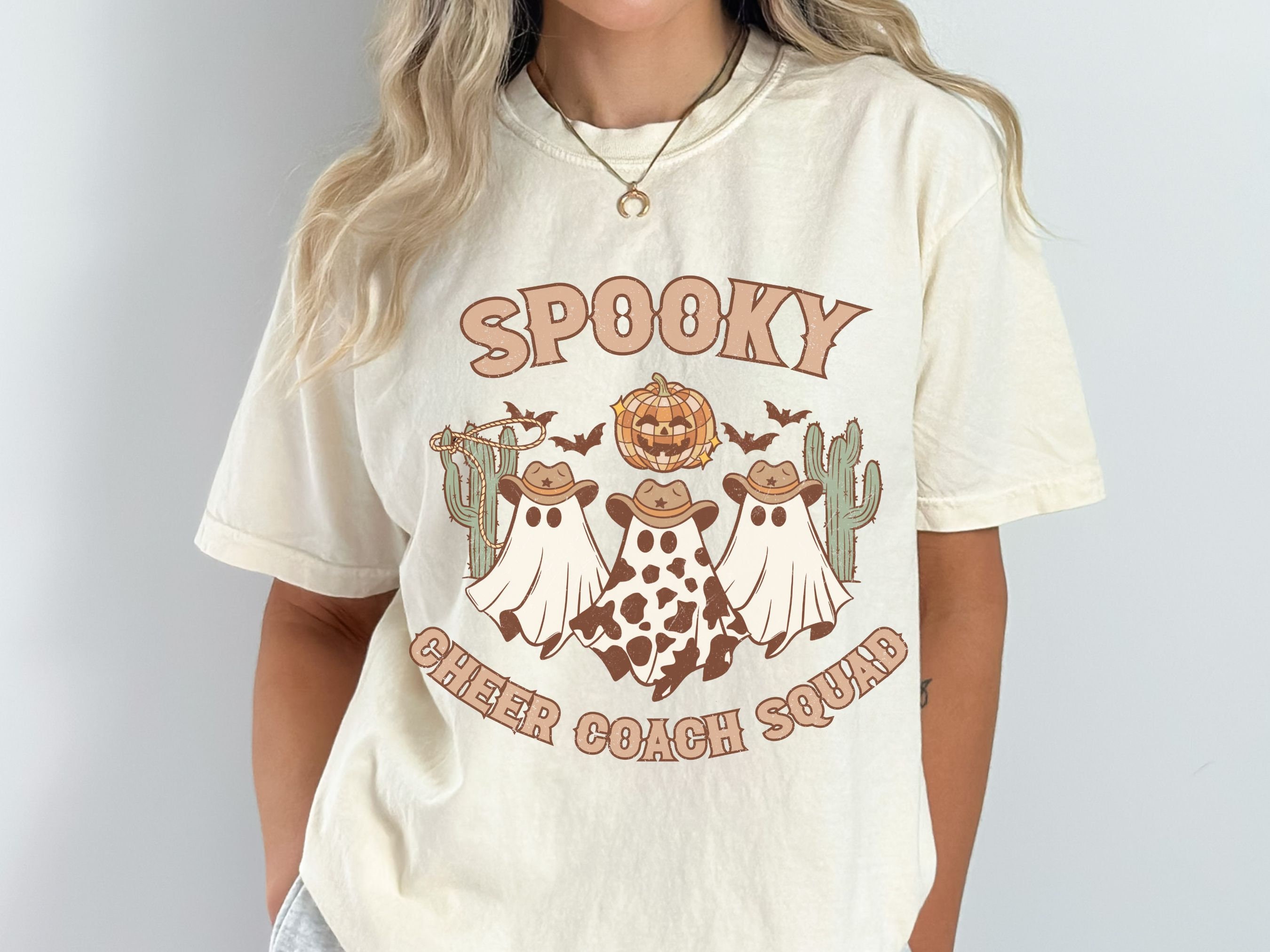 Spooky Cheer Coach Squad Halloween Comfort Colors Halloween Western ...