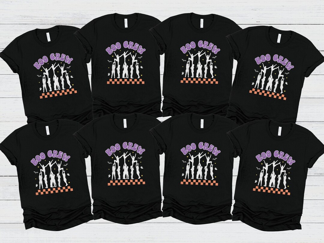Boo Crew Cheer Team Shirt Halloween Cheerleading Team Shirt Boo Crew ...