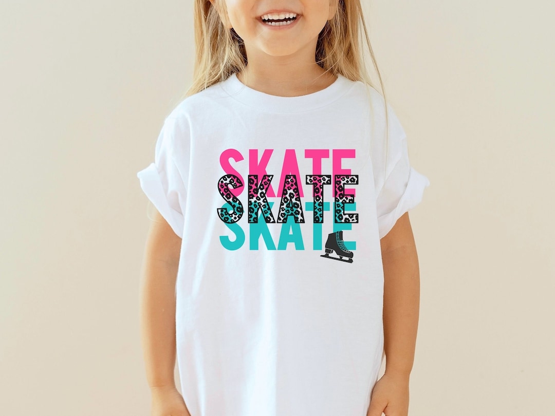 Kids Figure Skating Shirt for Girls Ice Skating Shirt Gift for Girls Graphic Tee Girls Figure ...