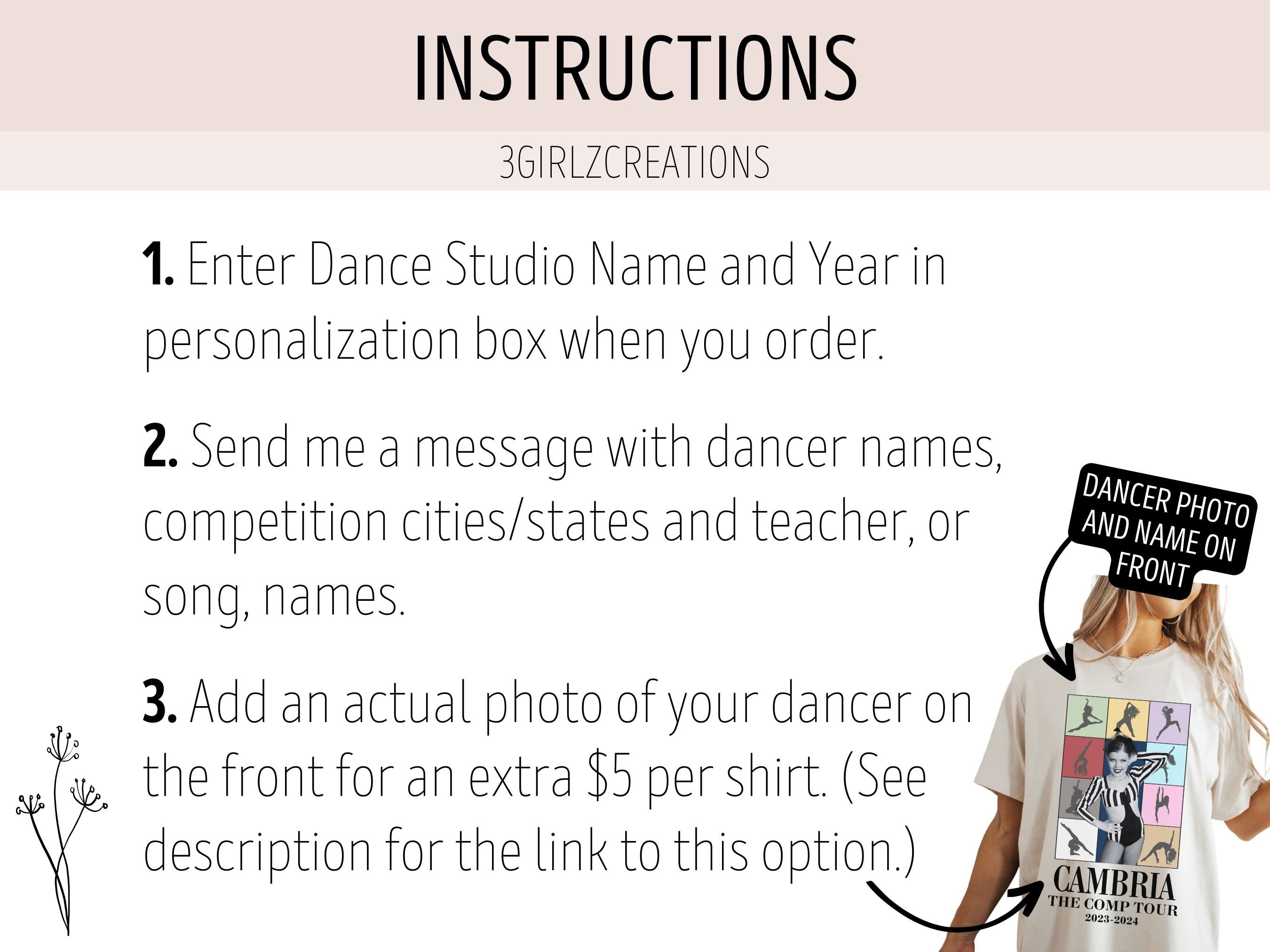 Custom Dance Competition Shirt Eras Tour Shirt Concert Tshirt Dancer ...