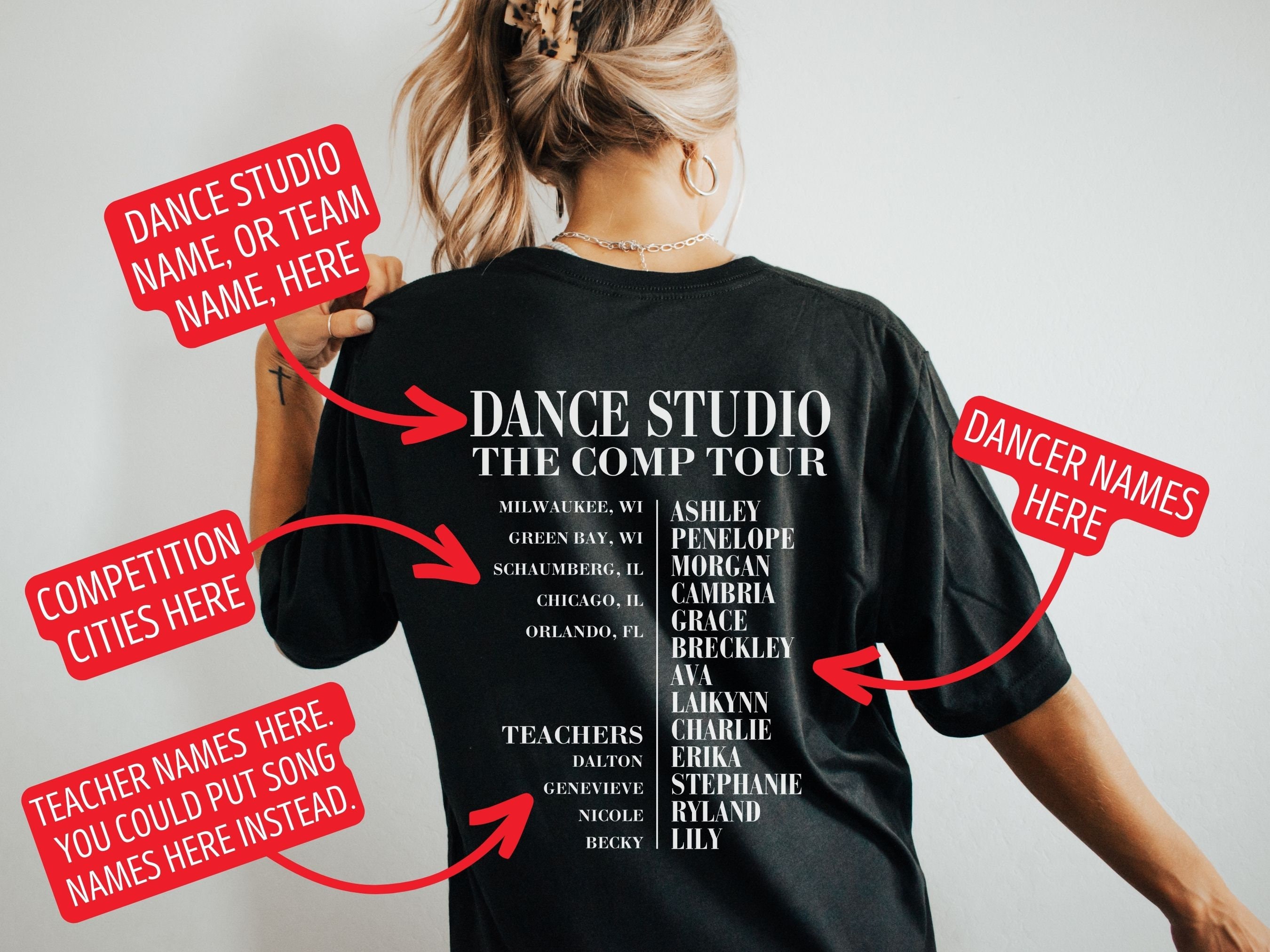 Personalized Dance Competition Shirt Dance Comp Era Tshirt Custom Dance ...