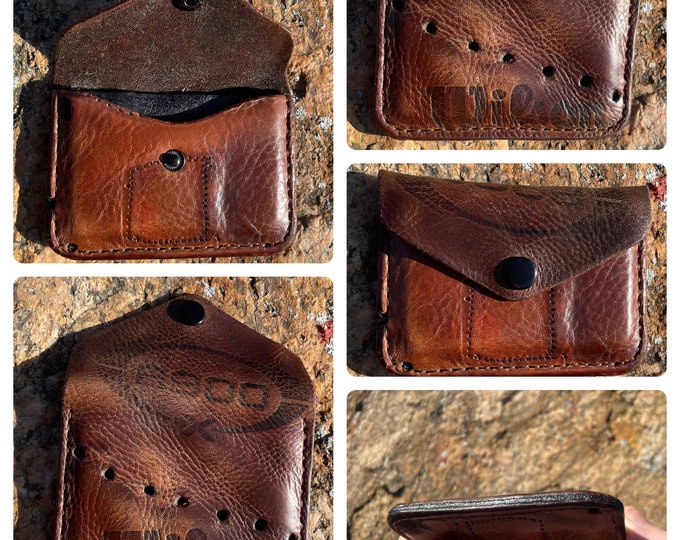 Wilson Button Snap Card Wallet - Etsy