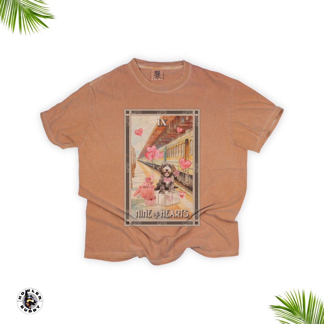 Nine of Hearts Tarot Unisex Tshirt : Grey Doodle - A Mystical Gift for ...