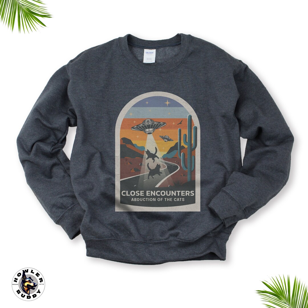 Abduction of the Cats Unisex Sweatshirt : Close Encounters Sweater for ...