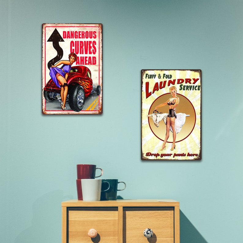 Creative Tin Sign 8in12in Art Metal Wall Hanging Bar Wall Decoration ...