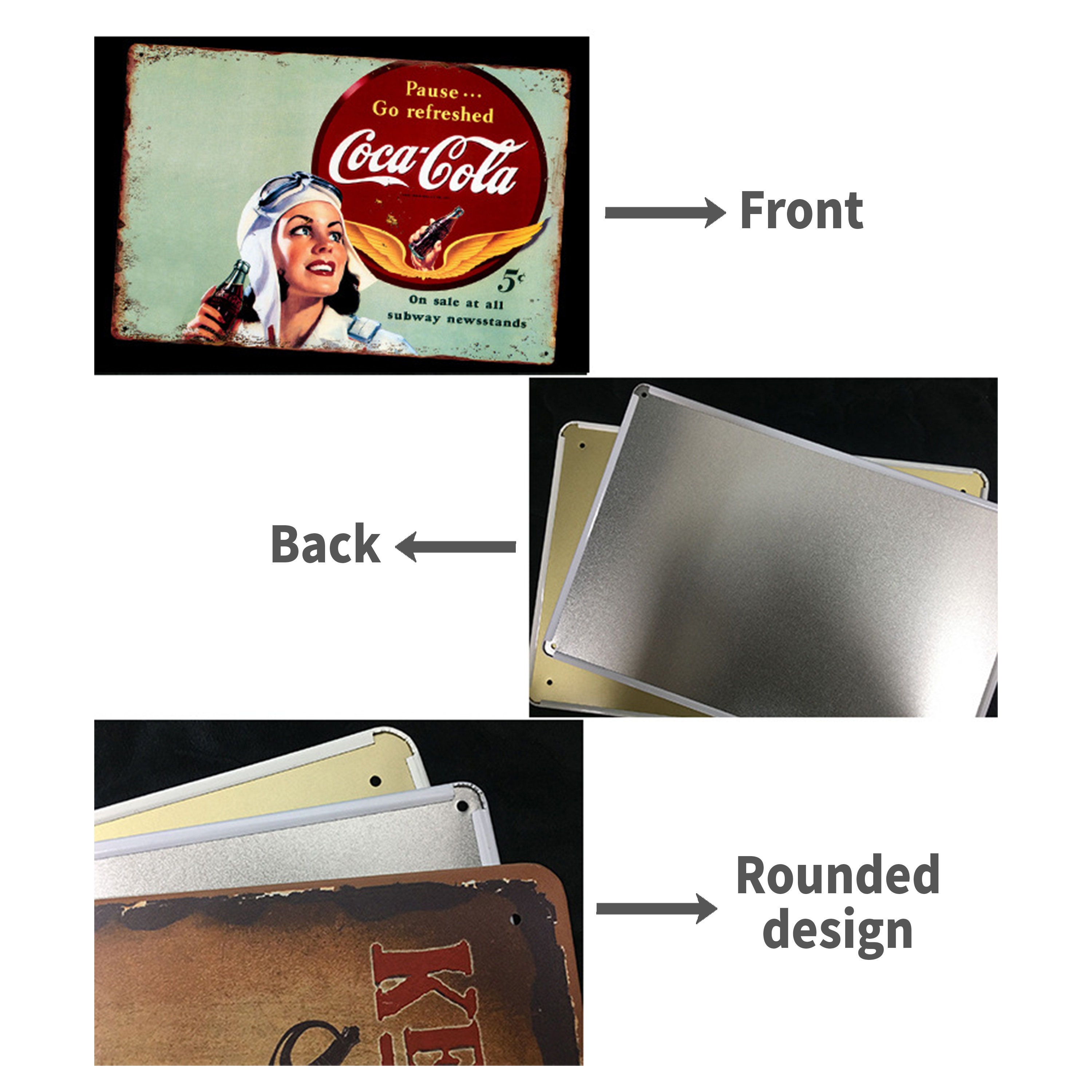 Metal Wall Hanging Tin Signs Metal Bar Cafe Wall Decoration - Etsy