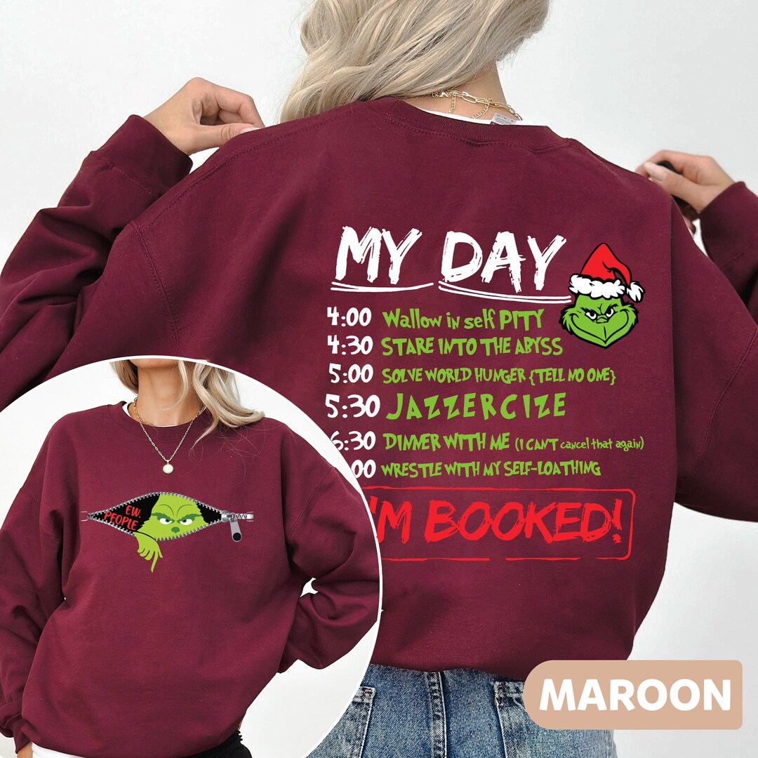 The Grich Christmas Schedule PNG my Day I'm Booked - Etsy