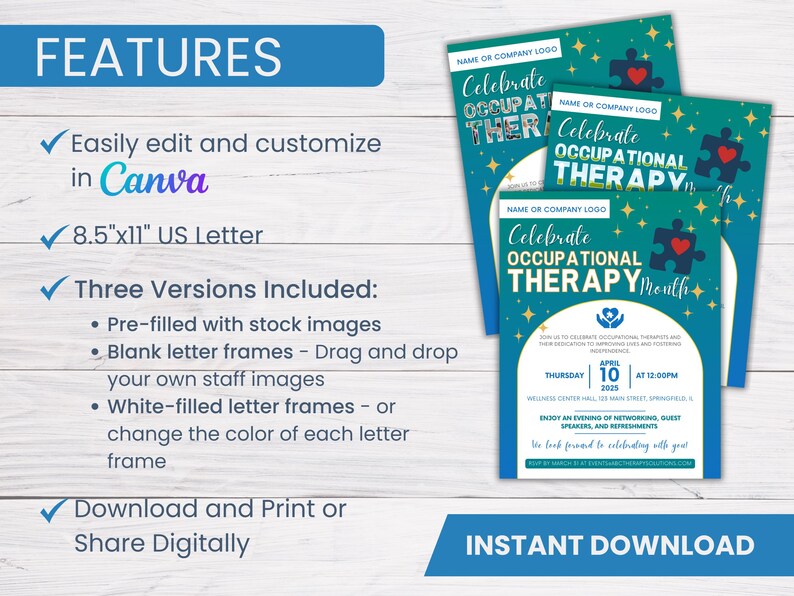 Occupational Therapy Month Flyer | Special Education & Therapy ...