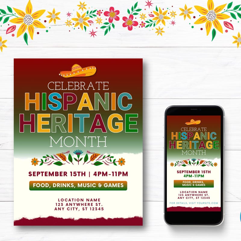 Hispanic Heritage Month Posters - Etsy