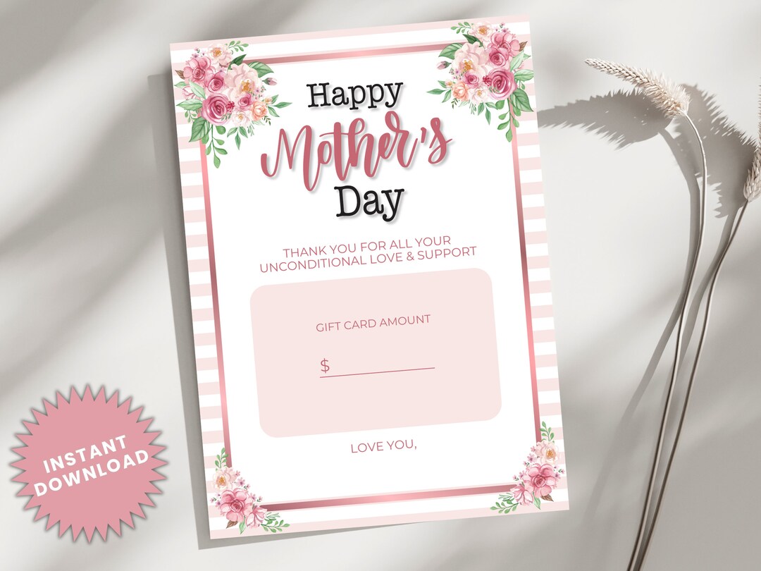 Mother's Day Gift Card Holder | Last Minute Gift | Mom Appreciation ...
