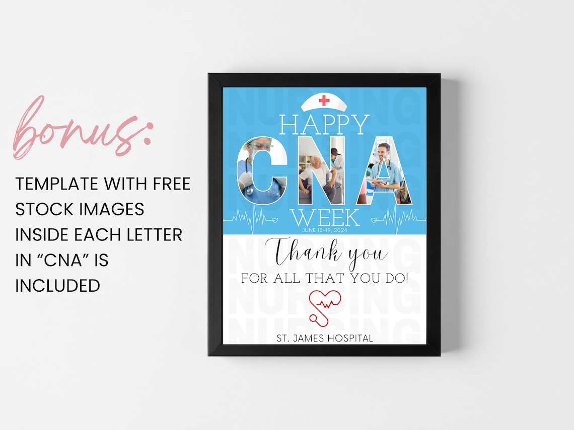 Happy CNA Week Flyer | Nursing Assistant Week | Nurse Appreciation ...