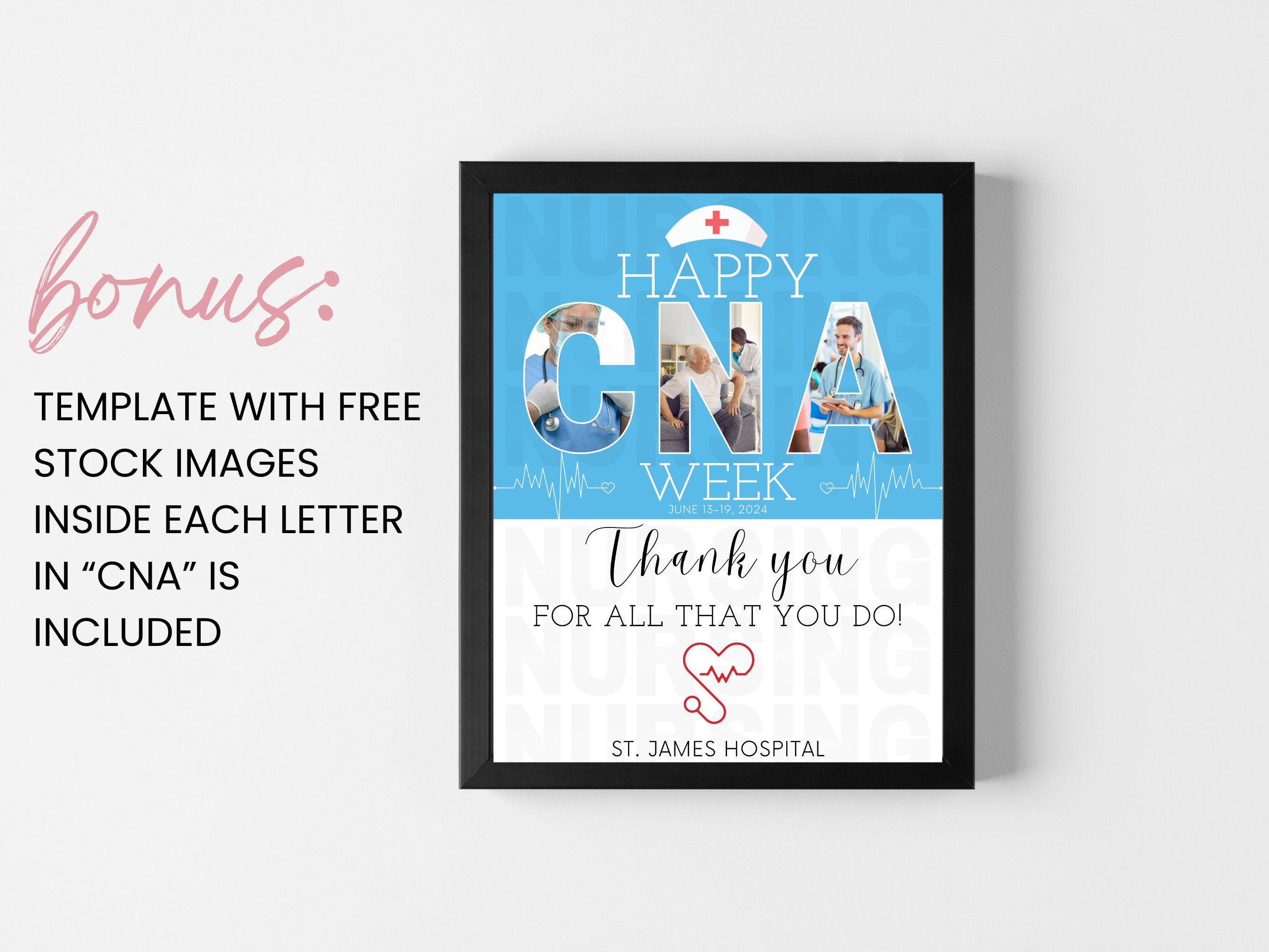 Happy CNA Week Flyer | Nursing Assistant Week | Nurse Appreciation ...