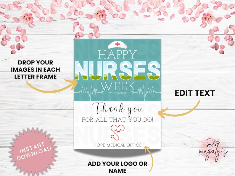Nurses Week Flyer | Happy Nurses Week | Nurse Appreciation | Editable ...