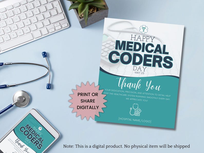 Medical Coders Day Canva Flyer | Medical Coding Staff Appreciation ...