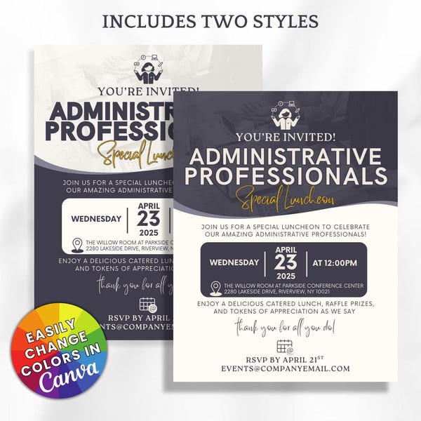 Administrative Professionals Day Luncheon Invitation - Etsy