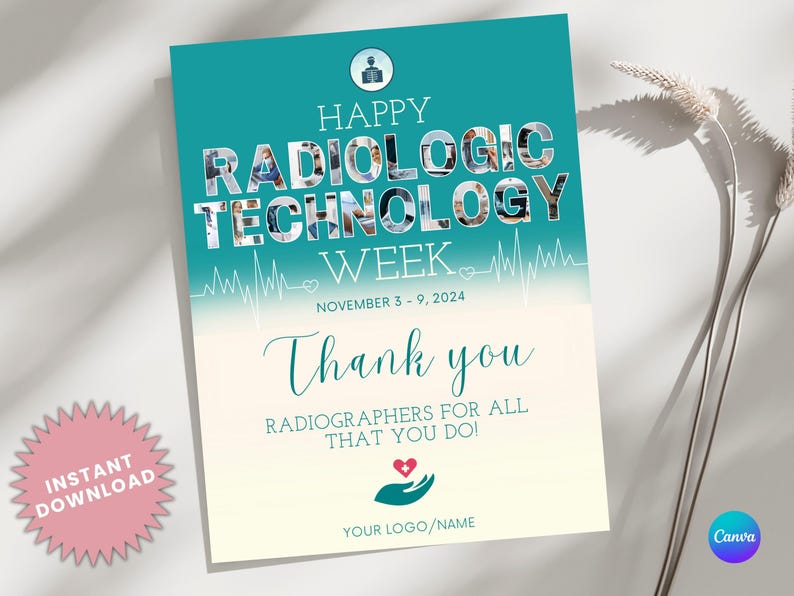 Editable Radiologic Technology Week Flyer in Canva | Thank You ...