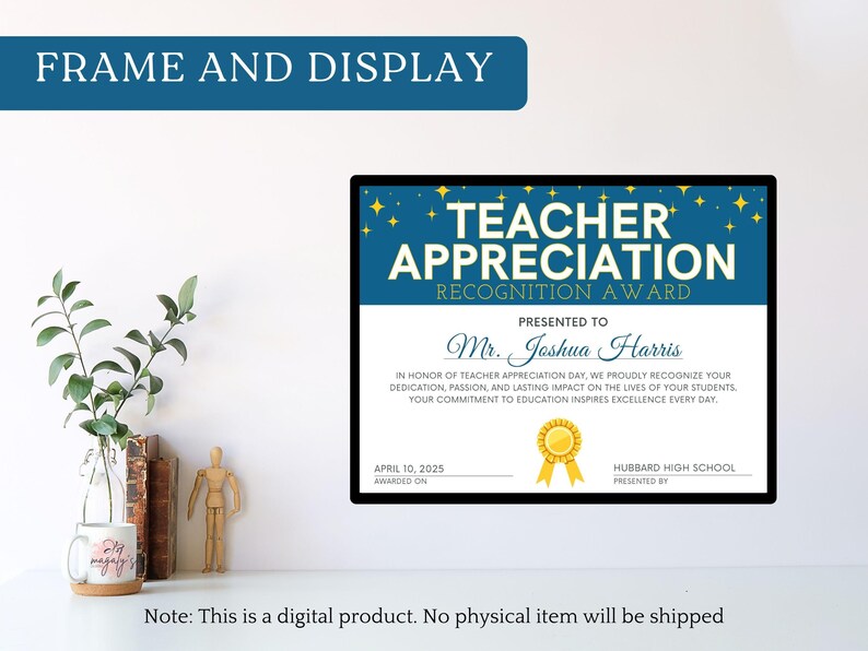 Teacher Award | Certificate of Recognition | Canva Template | Teacher ...